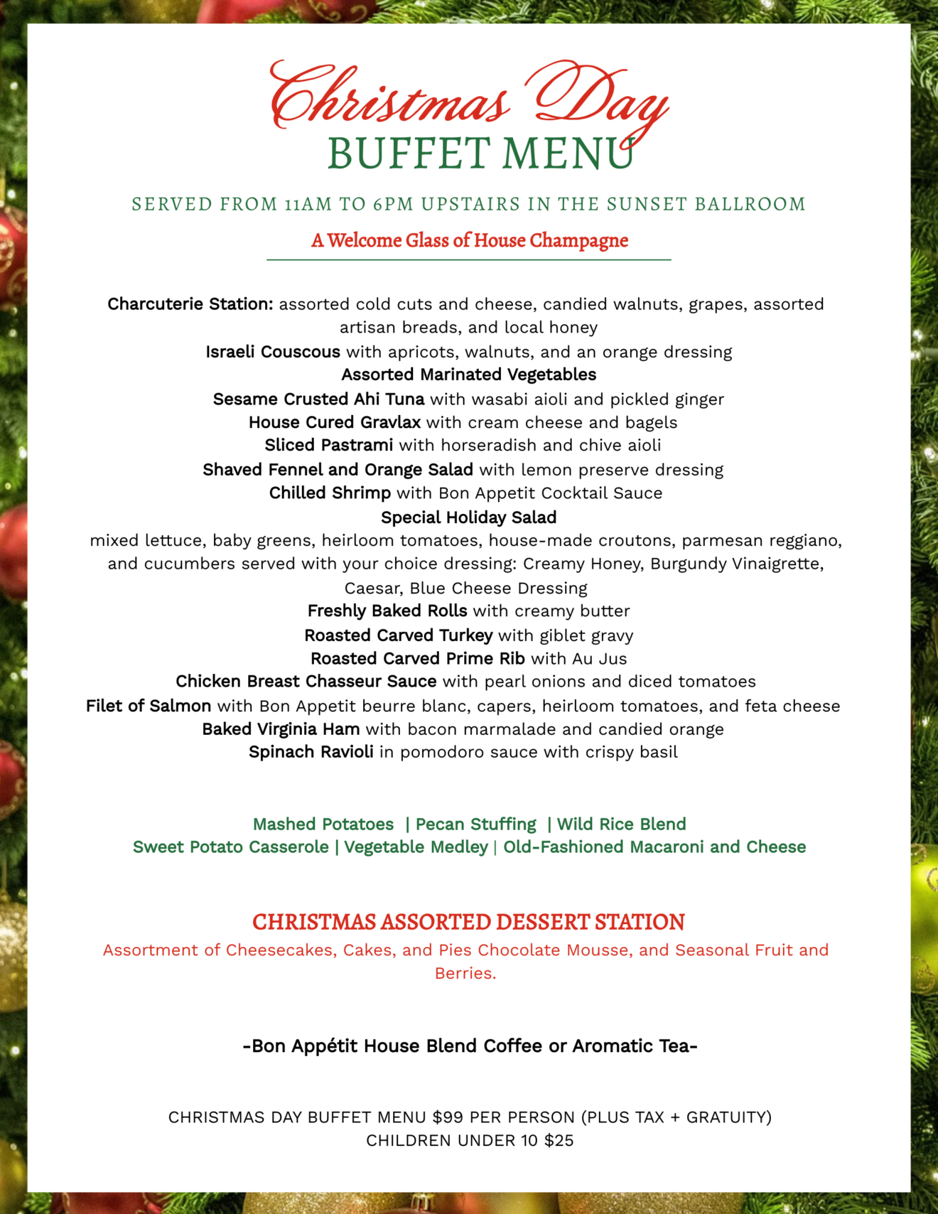 Christmas Day Buffet - Bon Appetit