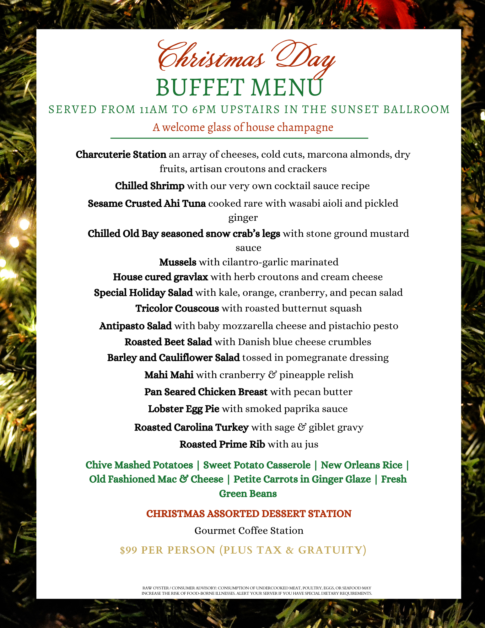 Christmas Day Buffet - Bon Appetit